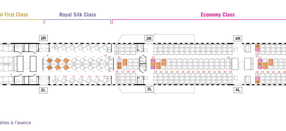 Sitzplatzangebot Thai Airways von Deutschland nach Bangkok