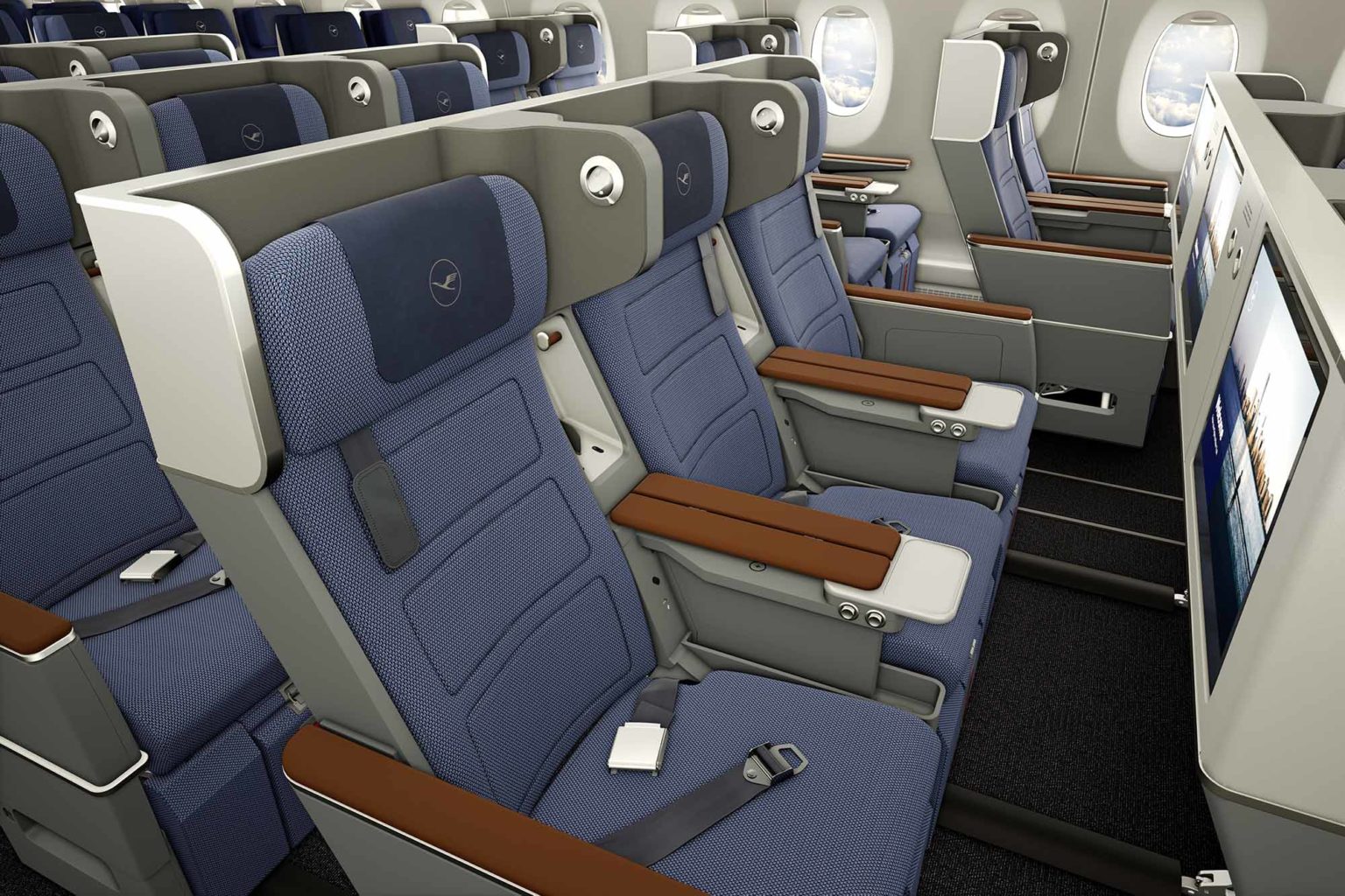 Das hypermoderne Flugzeug Lufthansa Airbus A350
